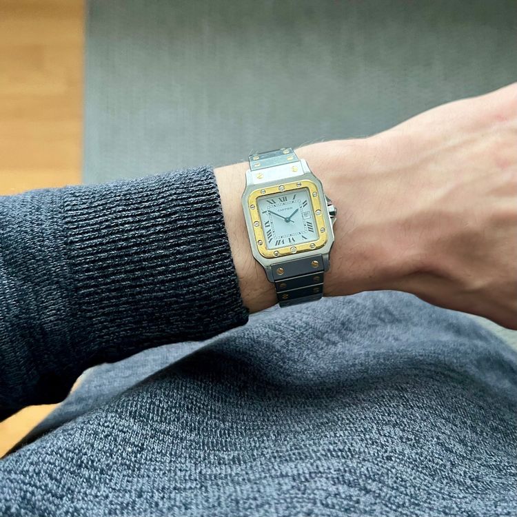 Cartier Santos Carree ref. 2961, 18k gold + stahl | Kaufen auf Ricardo