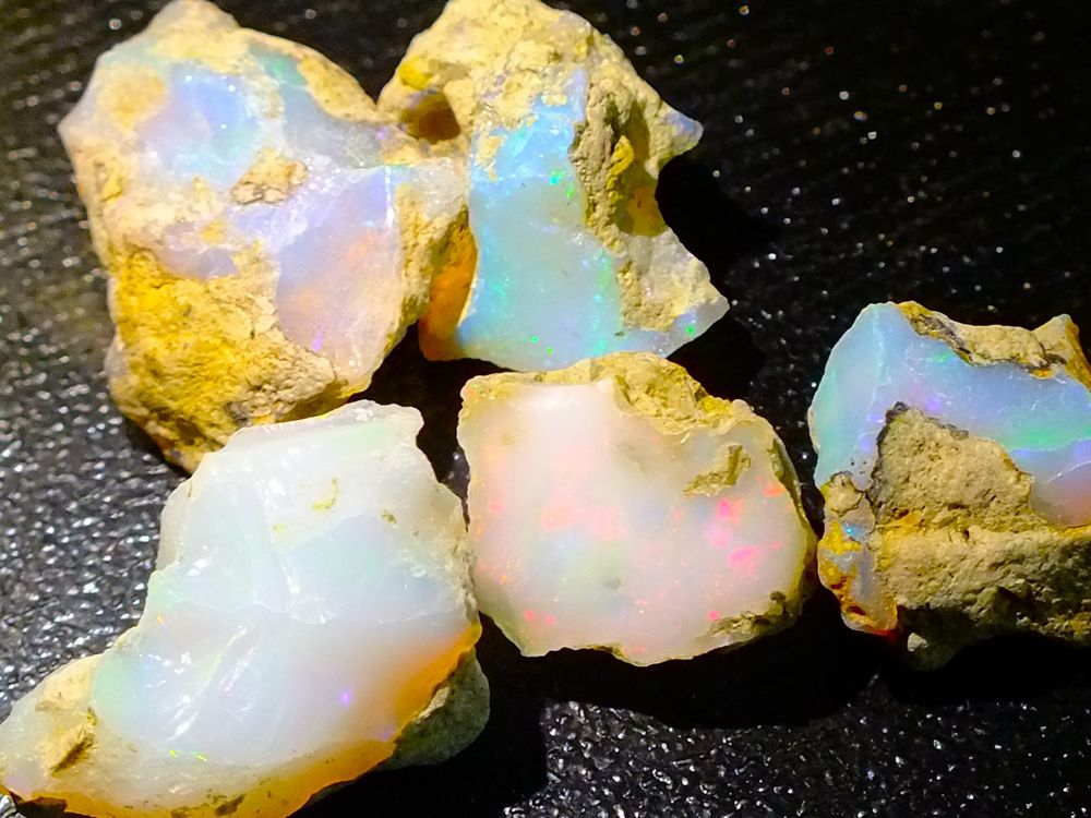 Natural Ethiopian Wollo Opal Roh 48 karats LOT 5 Pieces | Kaufen auf ...