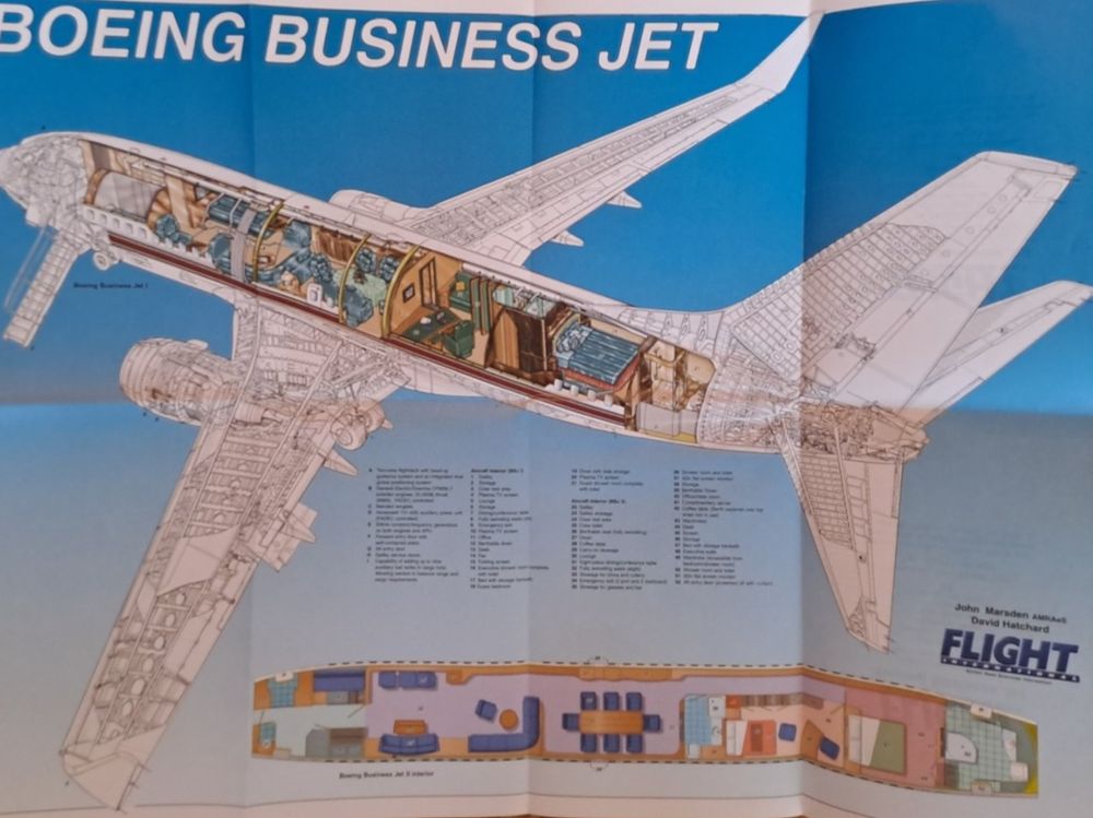 Boeing Business Jet cutaway poster * | Kaufen auf Ricardo