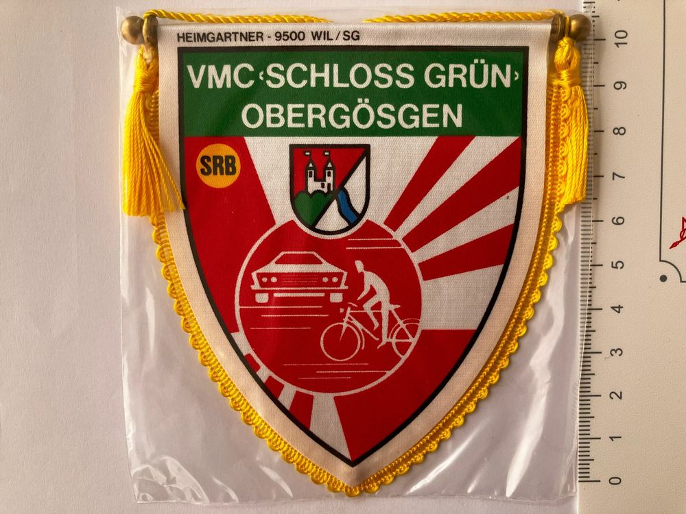 Vintage Fanion/Wimpel VMC "SCHLOSS GRÜN" OBERGÖSGEN (Neuf avec ...