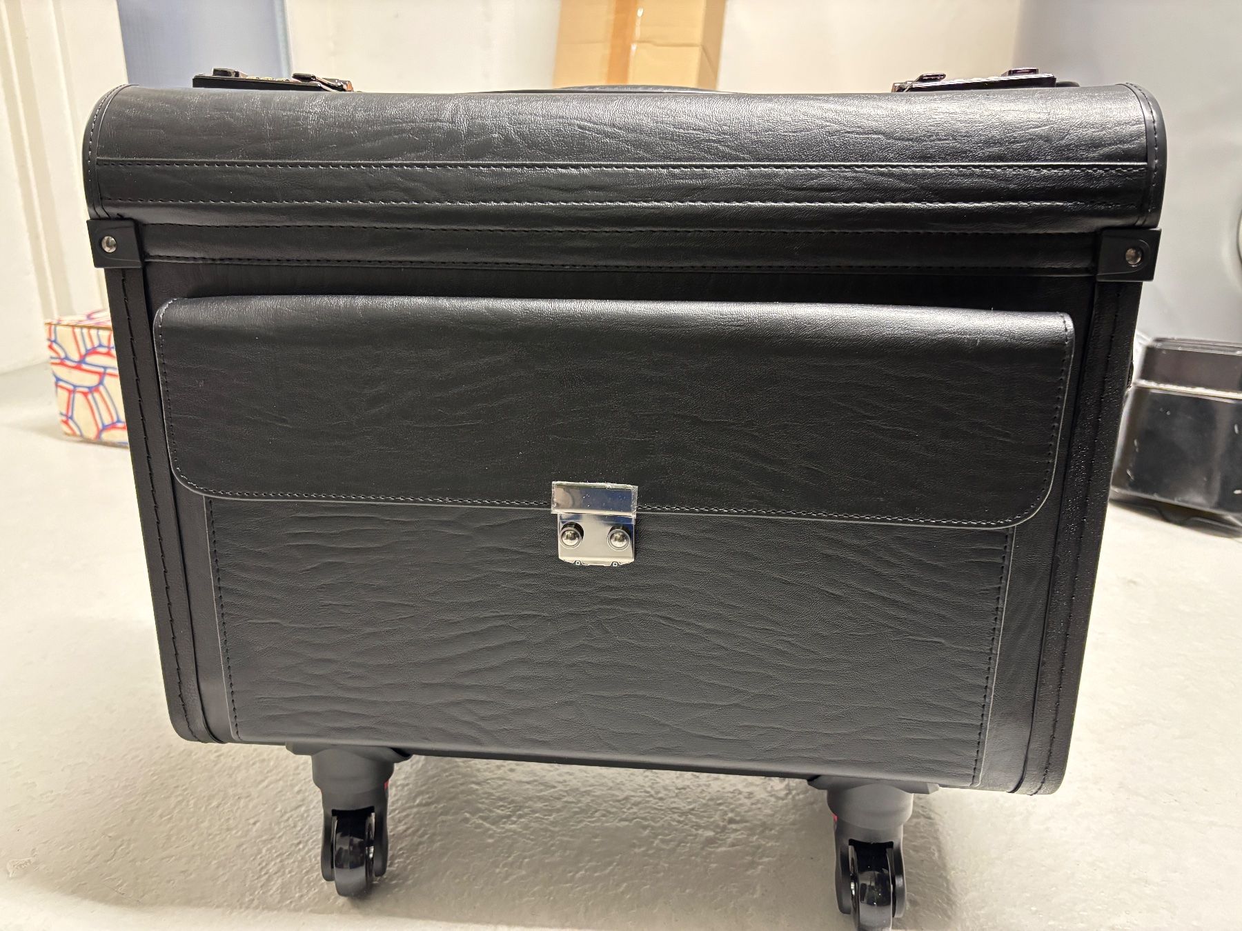 Pilotenkoffer Aktenkoffer 49cm Spaltleder 4 Rollen *NEU* (Neu (gemäss ...