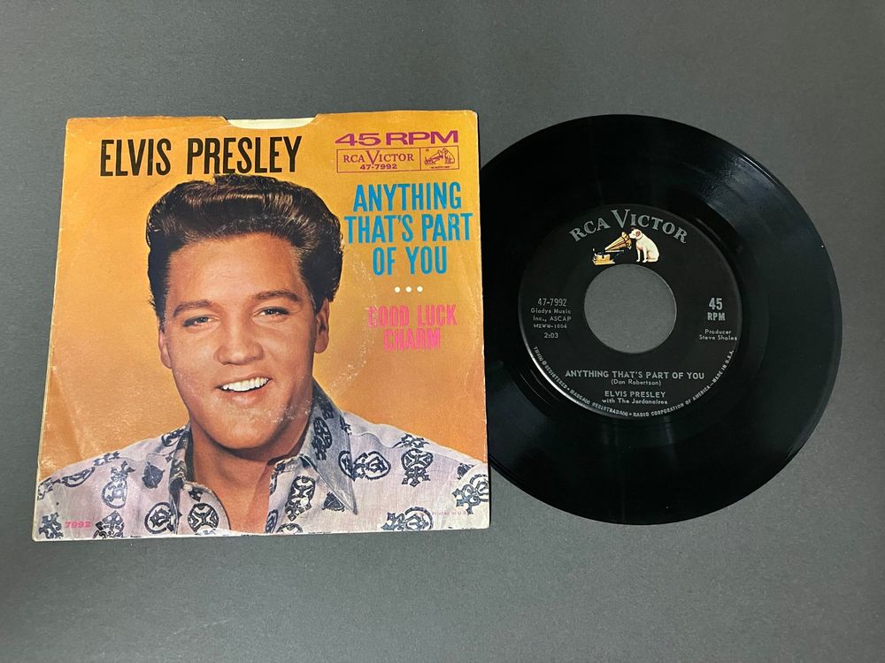 Elvis Presley / Single Good Luck Charm / USA blaue Schrift (Gebraucht ...