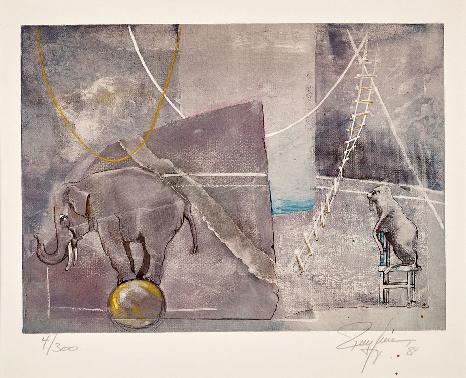 Knie Rolf "Zirkusszene" Original handsignierter Lichtdruck (Gebraucht) in Siebnen für CHF 490 ...