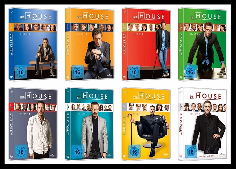 DVD Dr. House Die komplette Serie Staffel 1-8 in Kartonboxen | Kaufen auf Ricardo