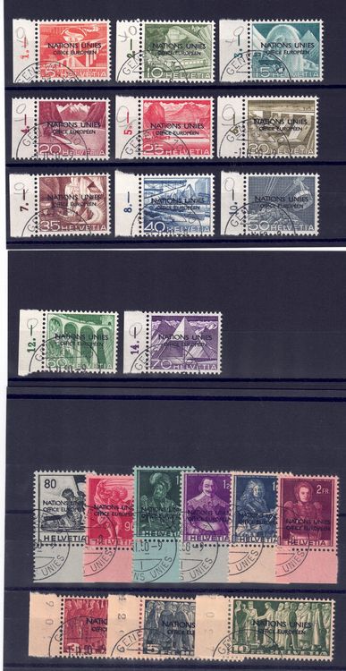 1950, DVII, Nr. 1-20 Serie gest. ET mit Abart, SBK 1'500.-++ (Gebraucht) in Beckenried für CHF ...