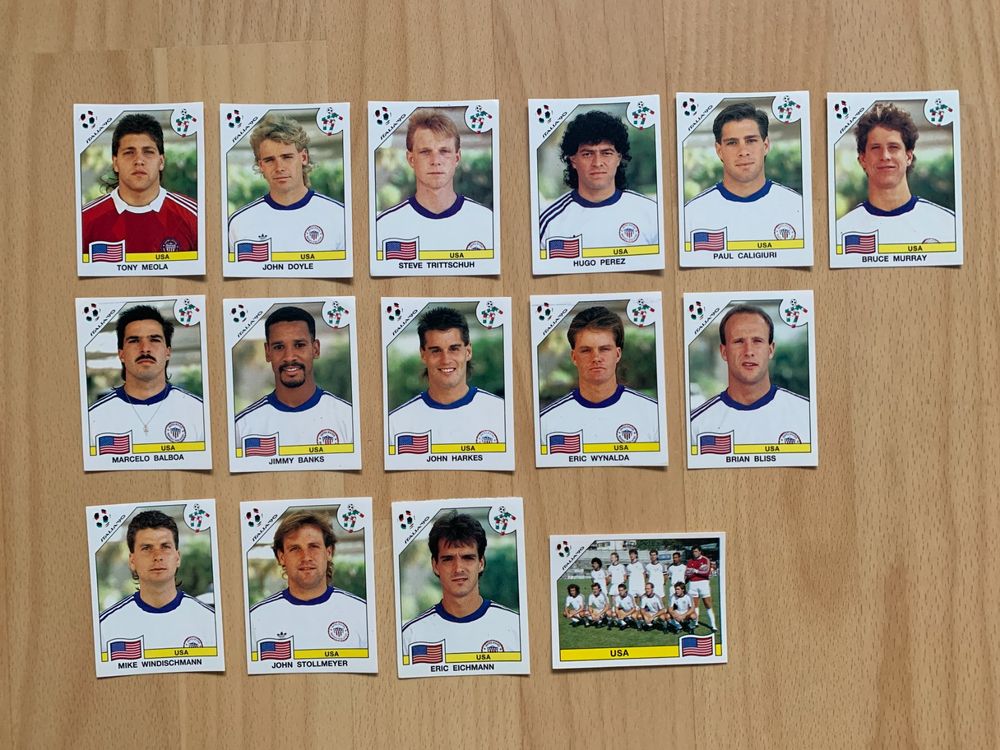 Panini Football Sticker WM Italia 90 - USA/Amerika (Gebraucht) in ...