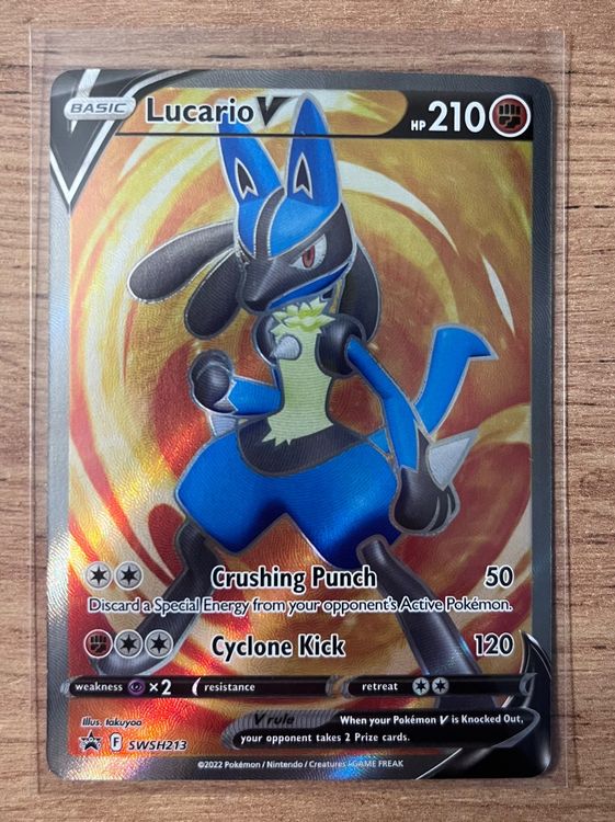 Lucario V FULL ART SWSH213 Pokemon Sword & Shield Promo | Kaufen auf ...