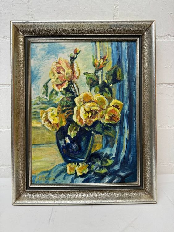 Ölgemälde Rosenstrauss, gerahmt R 680 (Gebraucht) in Roggwil BE für CHF 1 – nur Abholung auf ...