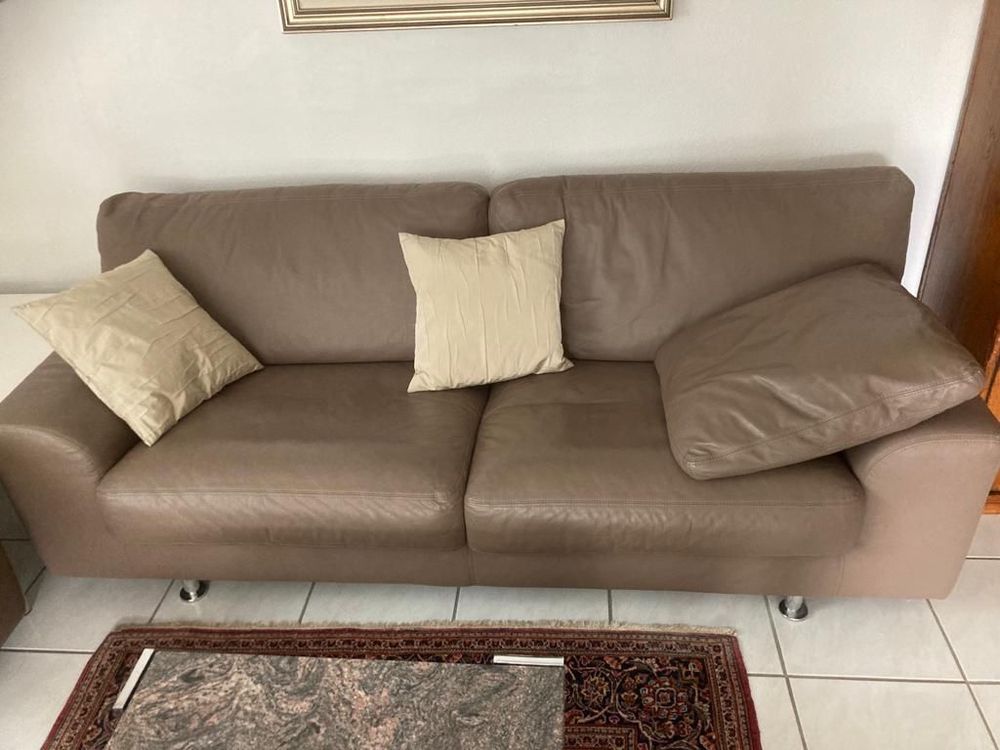3er und 2er Ledersofa (Gebraucht) in Duggingen für CHF 70 – nur Abholung auf Ricardo kaufen