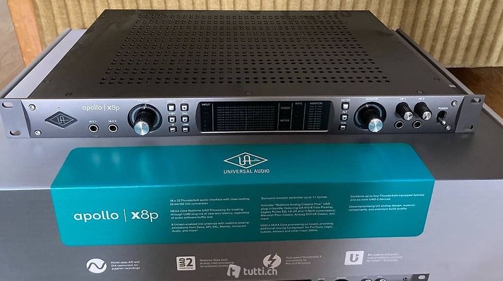 Universal Audio Apollo x8p Heritage Edition- mit 97 Plugins (Neu ...