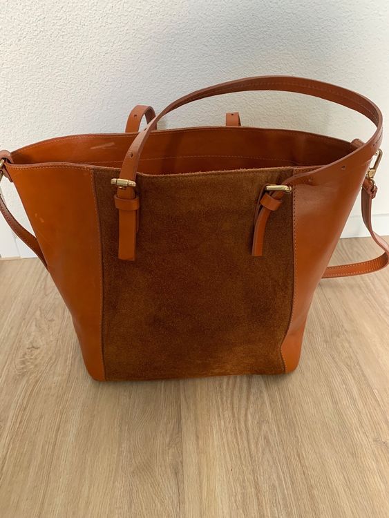 Handtasche cognac echtes Leder CHIARUGI FIRENZE (Gebraucht) in Möhlin ...