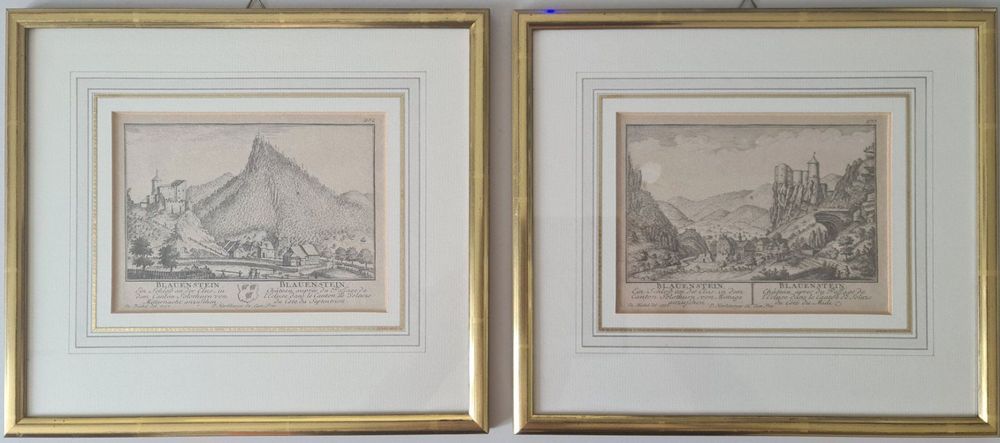 Paar Kupferstich 1757 David Herrliberger und Emanuel Büchel (Gebraucht ...