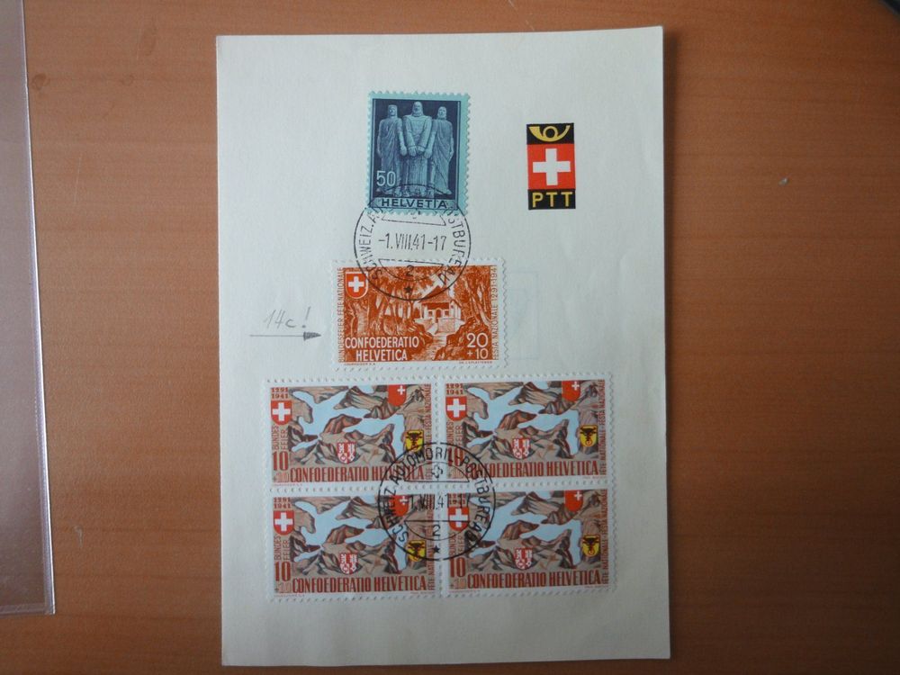 Div. Marken 1942 // PTT-Blatt (Gebraucht) in Winterthur für CHF 13 – mit Lieferung auf Ricardo ...