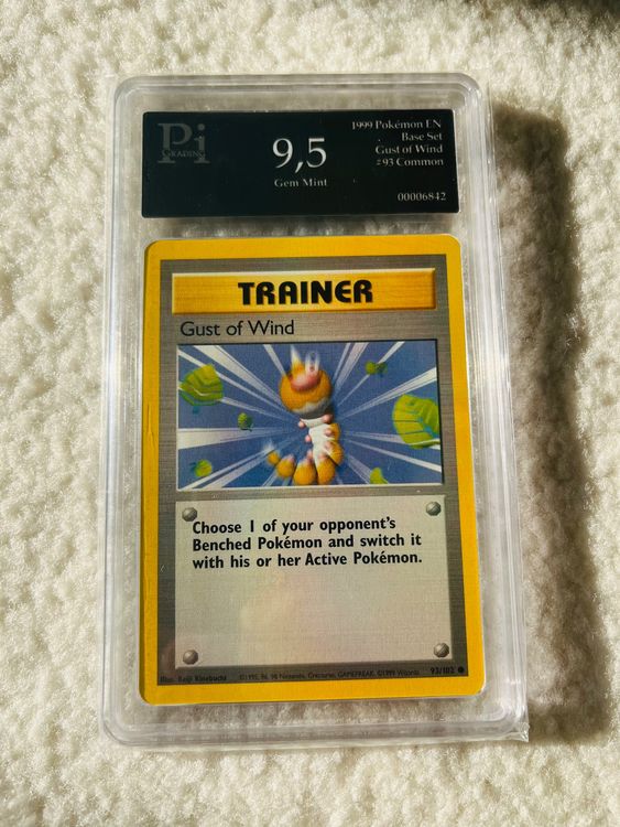 PI 9,5/10(équivalent PSA) - Pokemon card 1999 - Gust of Wind | Acheter ...