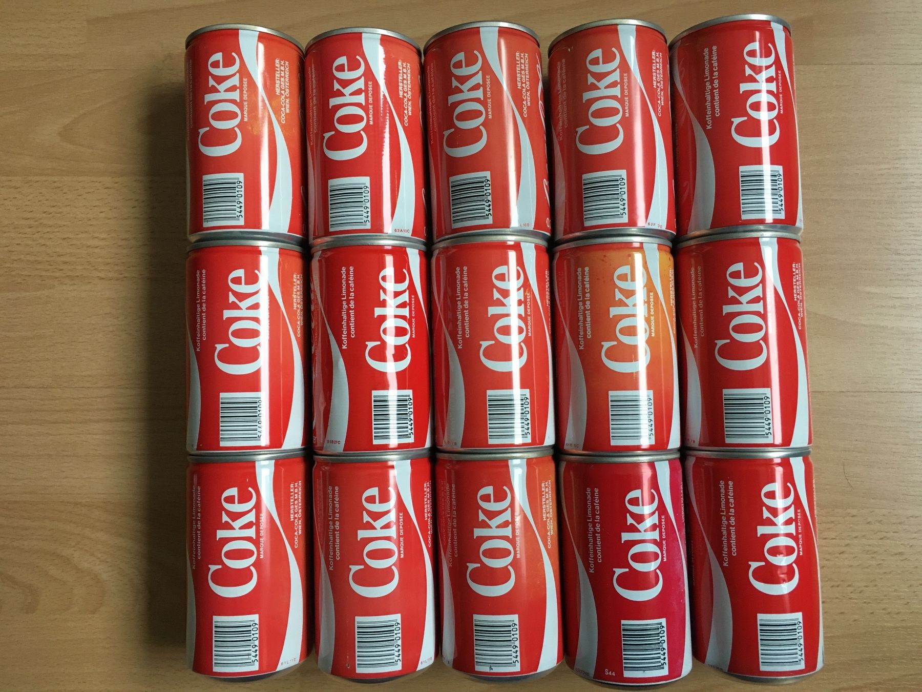 Alte Coca Cola Dosen Vintage Coke Leer 80er Jahre 15 Stk. (Gebraucht ...