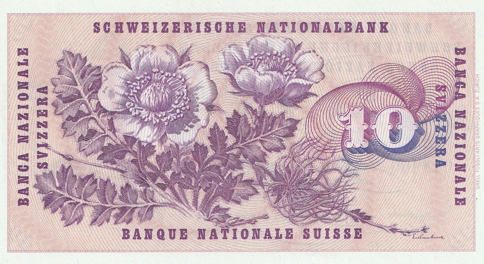 Schweiz, Banknote 10 Fr. 1973 , UNC ,s.scan (Gebraucht) in Caslano für CHF 5 – mit Lieferung auf ...