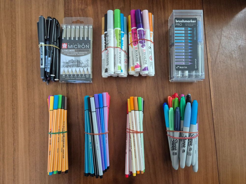 Grosses Stifte-Set für Handlettering, Bullet Journal etc. (Gebraucht ...