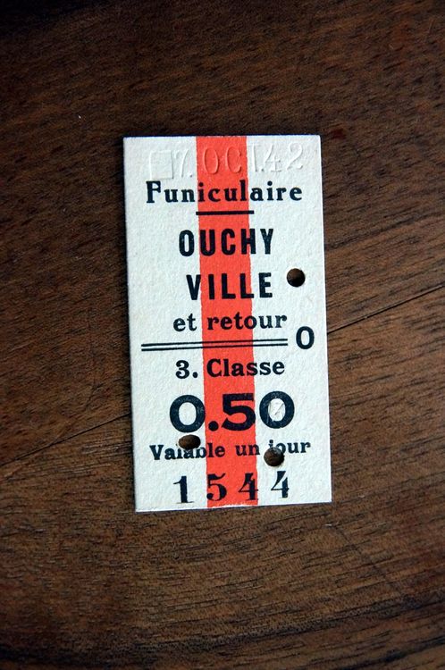 3.Kl. Billet Funiculaire Lausanne-Ouchy - Ville - 1942 (Gebraucht) in ...