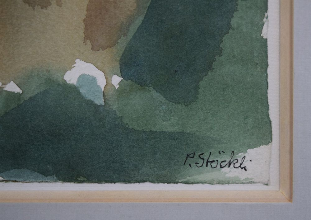 Paul Stöckli (1906-1991) Aquarell Landschaft gerahmt (Gebraucht) in Stans für CHF 165 – mit ...