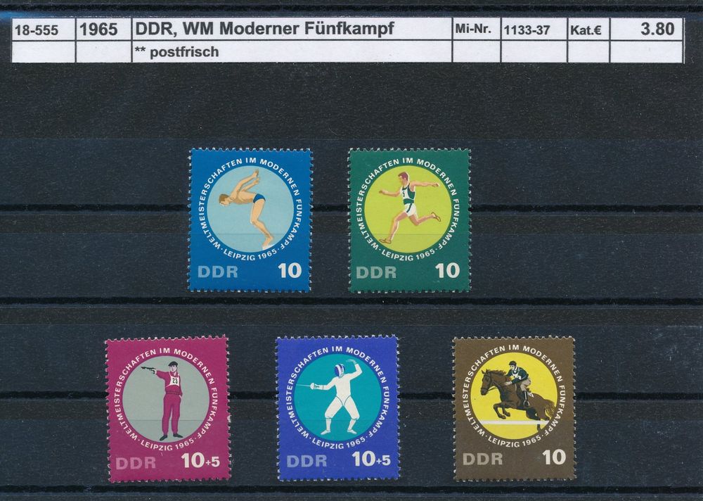 1966 DDR, WM - Moderner Fünfkampf (Neu (gemäss Beschreibung)) in ...