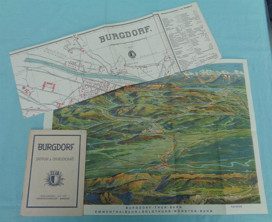 Stadtplan & Karte Burgdorf 1929 | Kaufen auf Ricardo