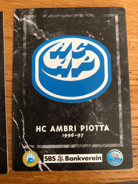 Ambri Piotta Hockey Card Wappen (Gebraucht) in Meierskappel für CHF 1 ...