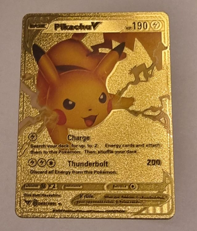 Pikachu V golden | Kaufen auf Ricardo