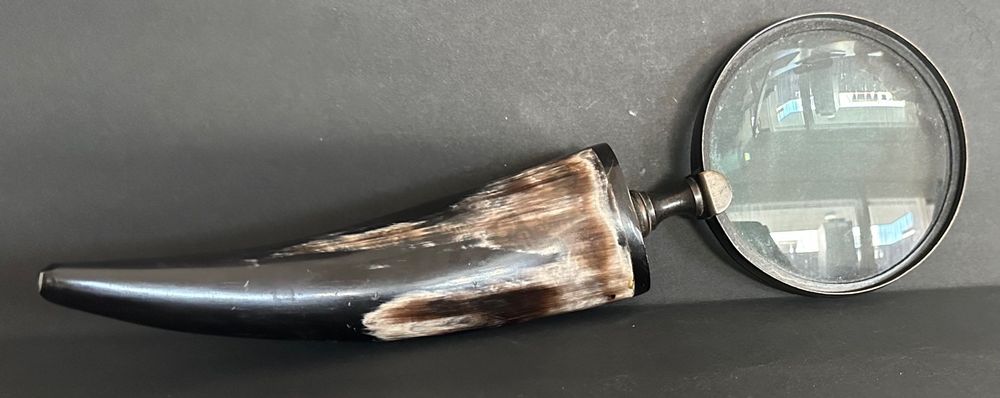 Antike Grosse Luppe mit Bronze Haltung und Horn Griff | Kaufen auf Ricardo