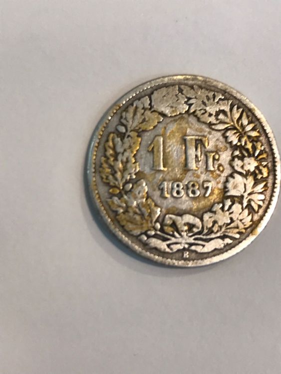 Alte silber 1 Franken 1887 (Gebraucht) in herisau für CHF 7 – mit Lieferung auf Ricardo kaufen