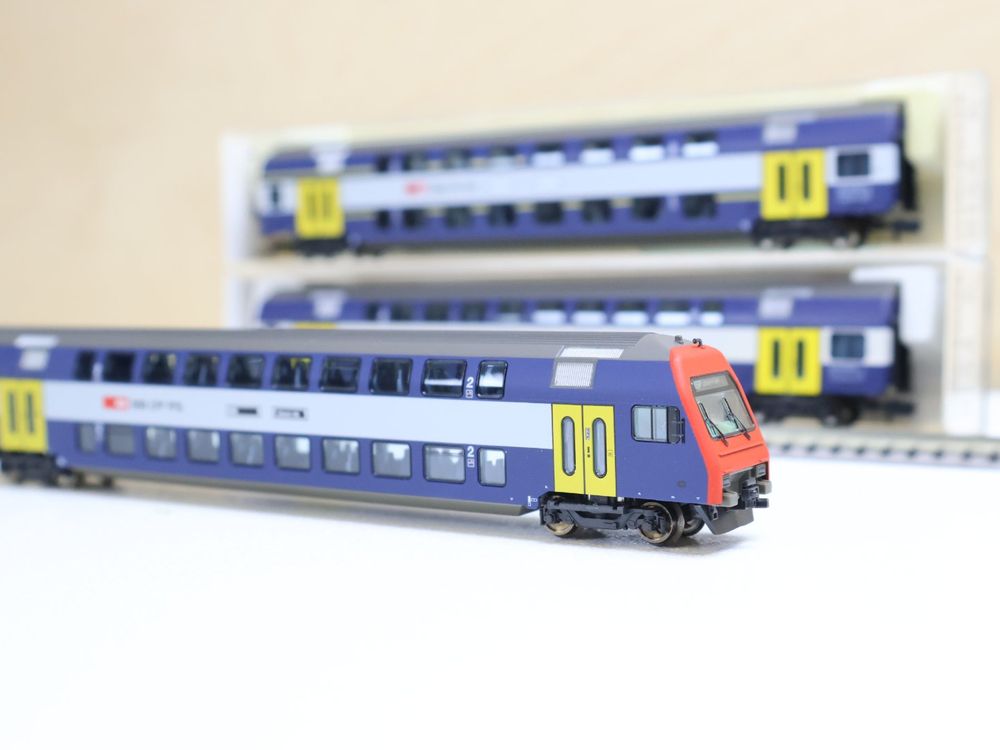 Fleischmann 3 x Zürich S-Bahn Steuerwagen & Doppelstockwagen (Gebraucht ...