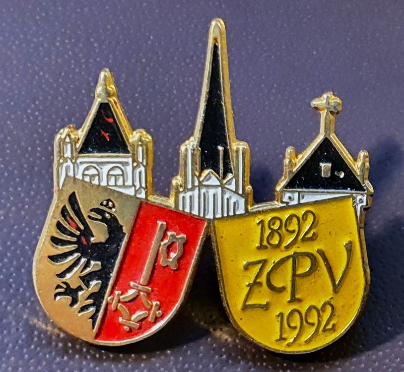 T297 Pin Kirchengemeinde Genf Kantons-Wappen 1892-1992 ZcPV (Gebraucht) in Reinach BL für CHF 2 ...