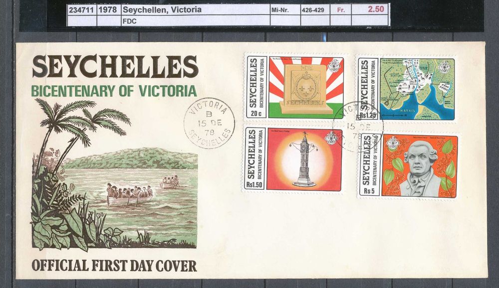 1978 Seychellen, Victoria - FDC (Gebraucht) in Winterthur für CHF 2.5 – mit Lieferung auf ...