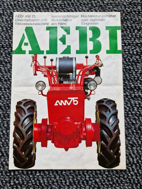 Original Prospekt Aebi Motormäher AM75 (Gebraucht) in Dürnten für CHF ...