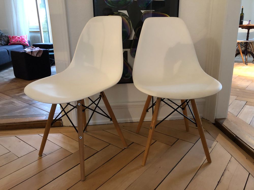 2 Stk. - DSW Eames Plastic Side Chair Vitra (REPLIKA) (Gebraucht) in ...