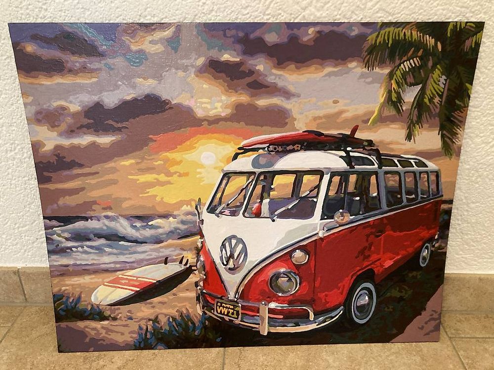 Bild/Gemälde "Volkswagen T1", Malen nach Zahlen (Neu (gemäss Beschreibung)) in Gelterkinden für ...