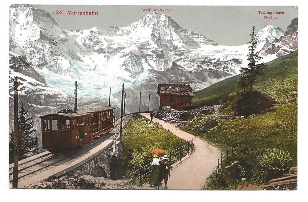 Mürrenbahn (BE) Breithorn - Tschingelhorn - Interlaken 1913 | Kaufen ...