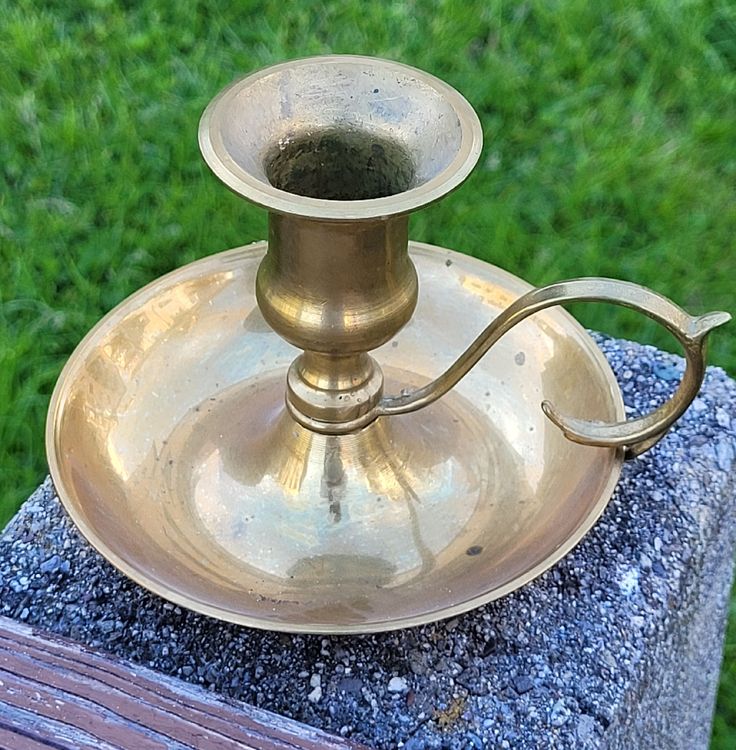 ⭐Antiker, schöner Kerzenhalter Messing ⭐ | Kaufen auf Ricardo