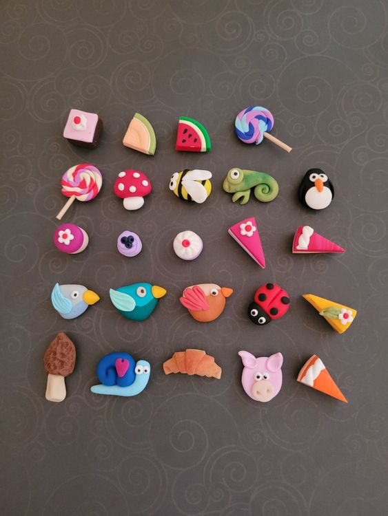 Magnetli aus Fimo, handarbeit, (1,5cm-3cm) | Kaufen auf Ricardo