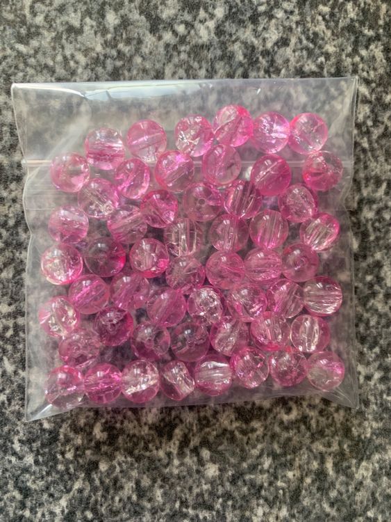 Glasperlen Bastelperlen pink 50 Stk 8mm (Neu und originalverpackt) in Geneve für CHF 1 – mit ...