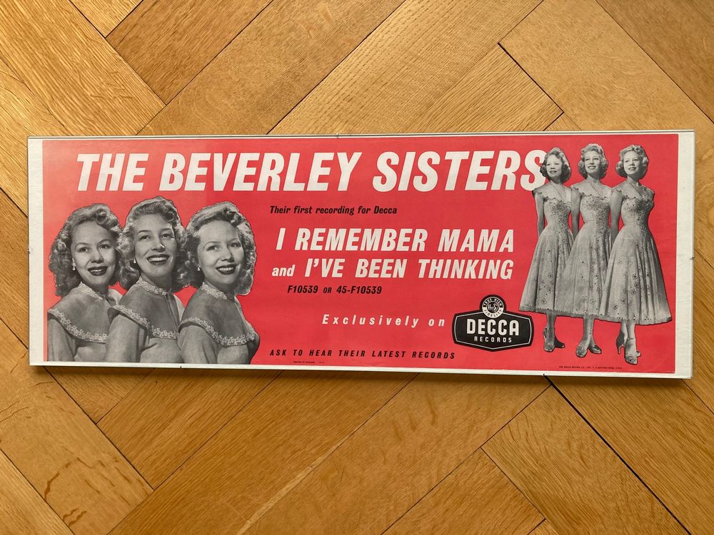 Beverley Sisters - Original Werbeplakat 50er Jahre - Rari... | Kaufen ...