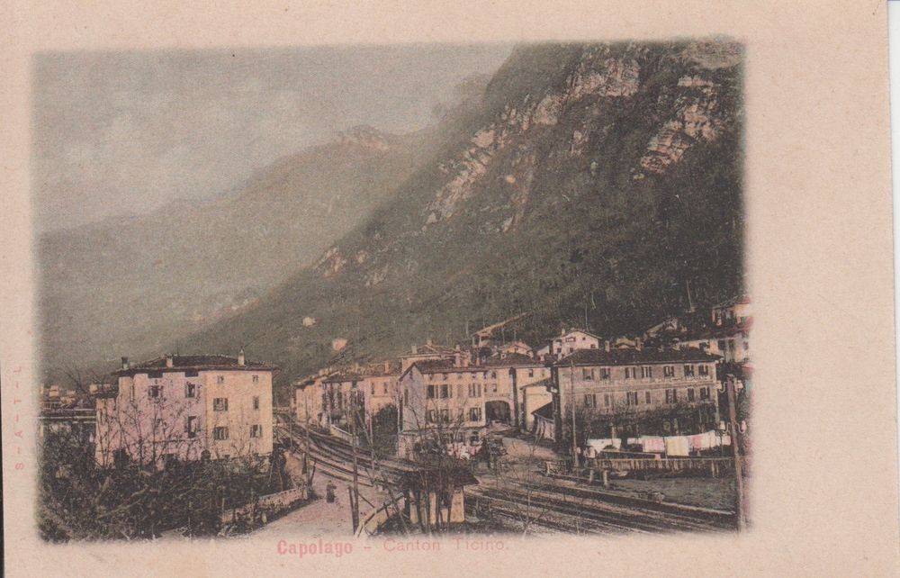 AK Capolago - Canton Ticino. Linea ferroviaria inizio 1900 (Gebraucht ...