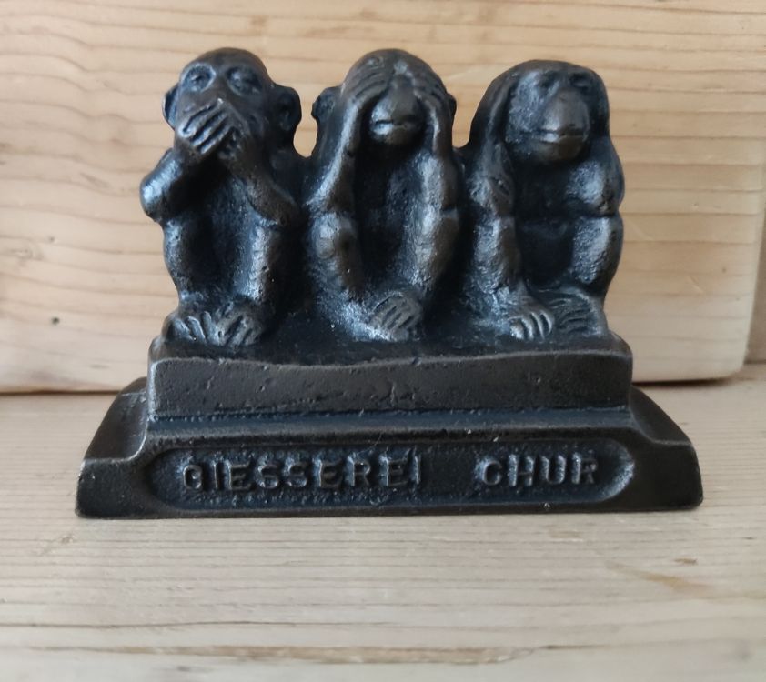 Eisenguss der Gießerei Chur, 3 Affen. (Gebraucht) in Chur für CHF 50 – mit Lieferung auf Ricardo ...