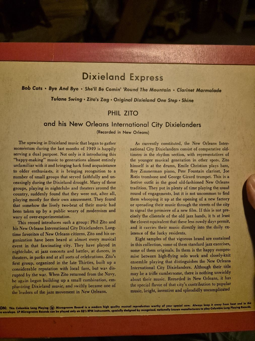 Dixieland Express - Schallplatte, Phil Zito (Gebraucht) in Grandval für ...