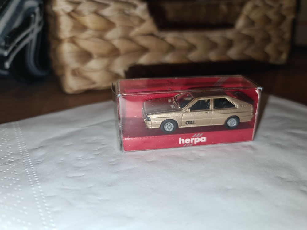 Herpa Audi Quattro Nr. 3070 Modellauto Gold OVP | Kaufen auf Ricardo