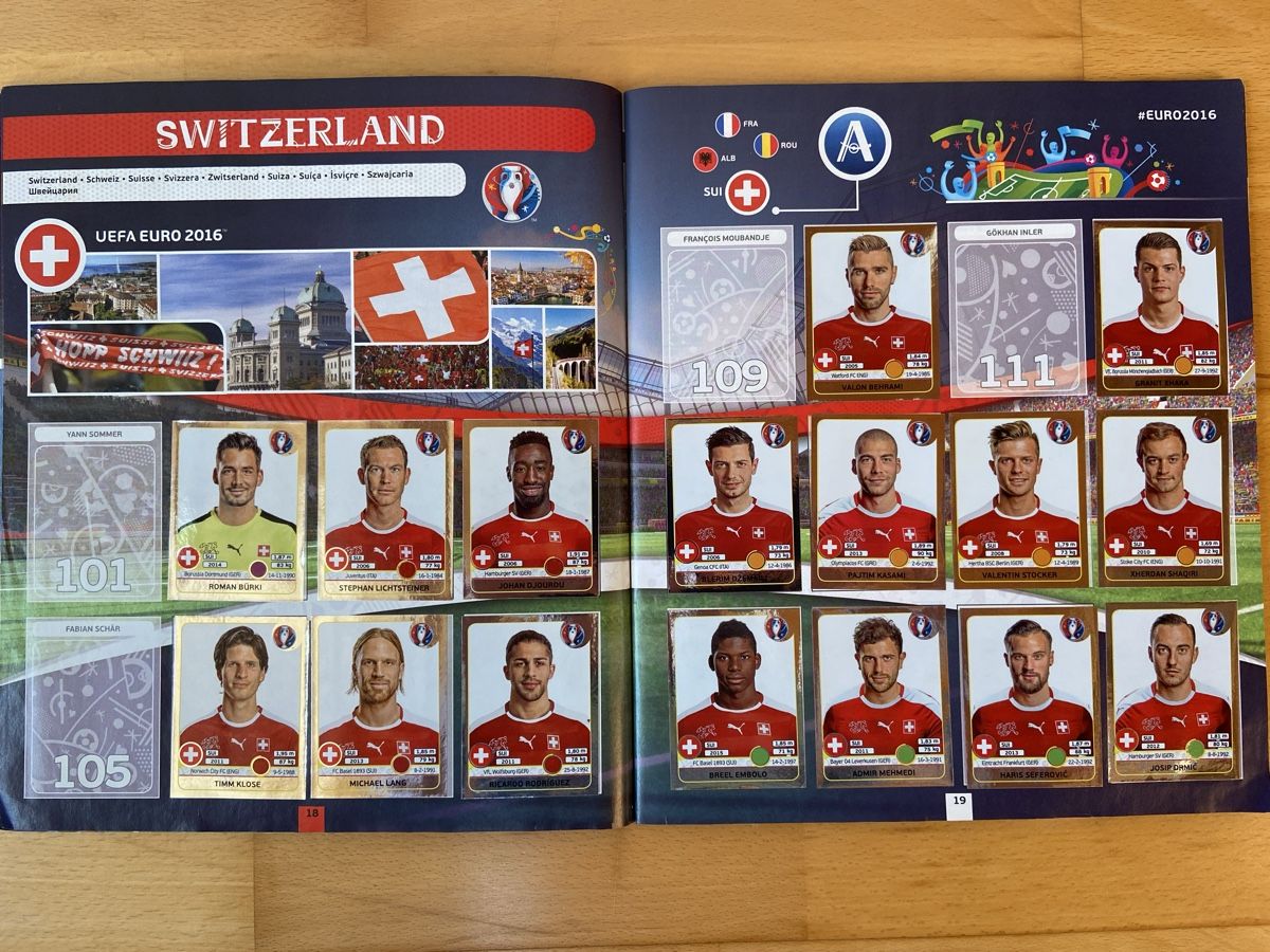 Panini EURO 2016 Album - gut gefüllt, aber nicht komplett. (Gebraucht ...