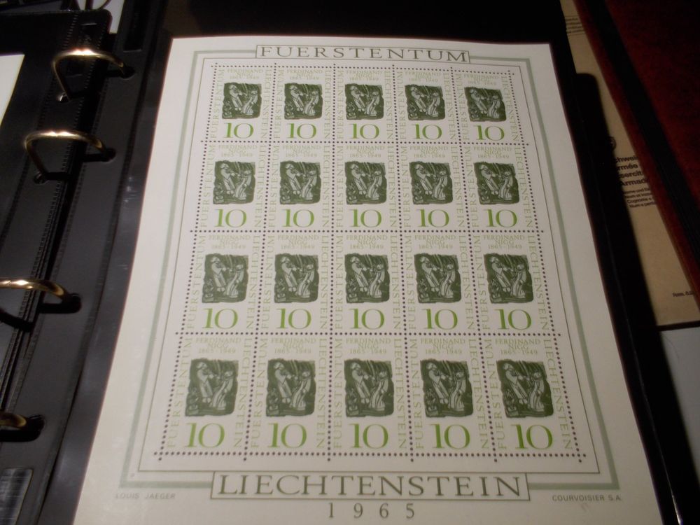 Liechtenstein, Bogensatz Weihnacht 1965, 30 Rp ET-o, Rest** (Gebraucht) in Niederwil AG für CHF ...
