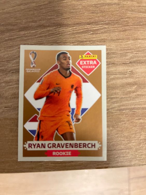 Panini WM 2022 Extra Sticker Rayan Gravenberch Bronze (Neu und originalverpackt) in Landquart ...