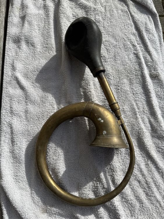 Oldtimer Hupe Tröte / Horn aus Messing - Vintage Rarität (Gebraucht) in ...