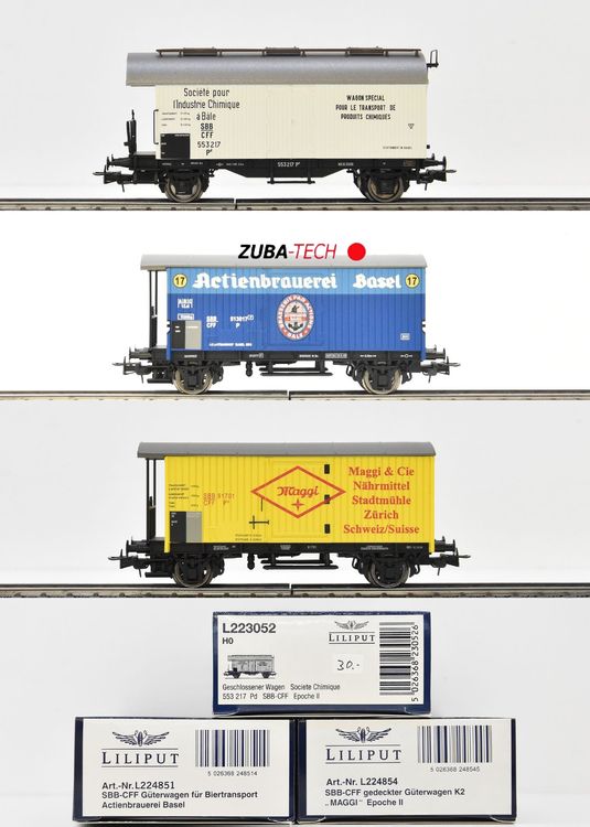 Liliput 3x geschlossene Güterwagen der SBB H0 GS mit OVP (Gebraucht) in St. Gallen für CHF 55 ...