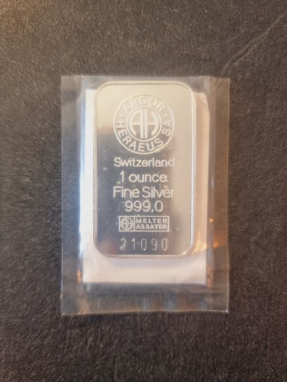 ARGOR HERAEUS SA Switzerland 1 Ounce Fine Silver 999.0 | Kaufen auf Ricardo